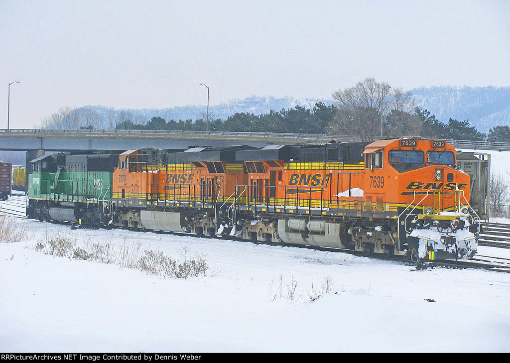 BNSF 7639, CP's Tomah Sub.
